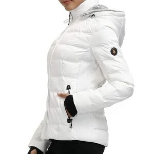 Jackets & Coats | New Slow Down Womens White Puffer Jacket With Faux ...